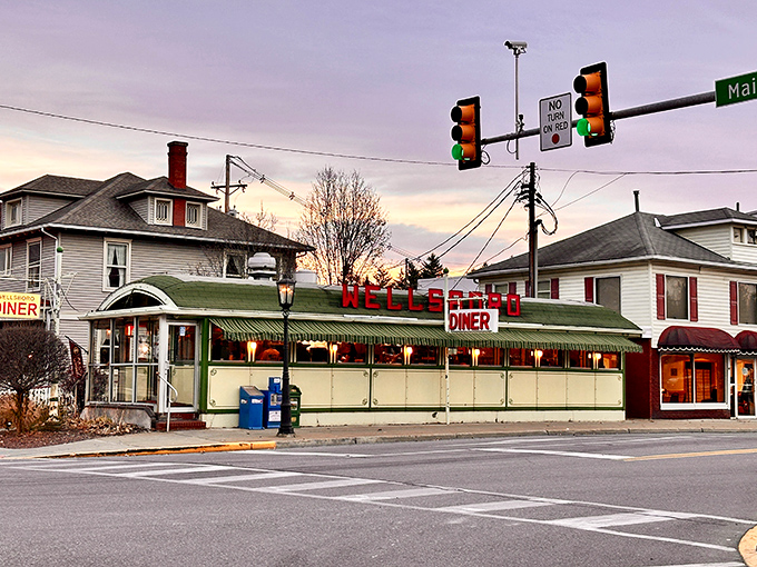 Wellsboro's gas-lit streets create an enchanting atmosphere that transforms evening walks into magical journeys.