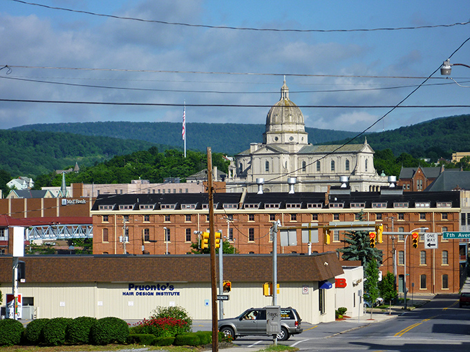 The red-brick charm of Altoona's main street offers a walkable downtown where retirement dollars go further than your morning stroll.