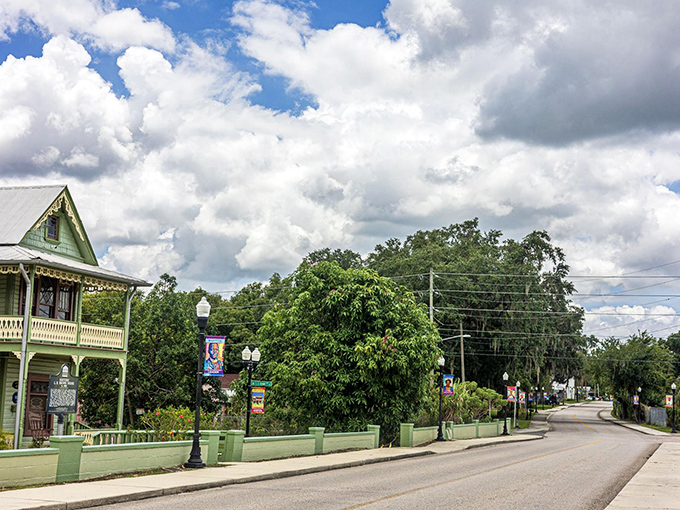 This mint-green Victorian in Bartow looks like it should be serving sweet tea and gossip.
