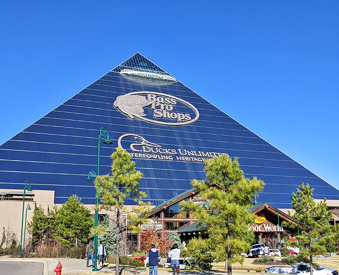 Inside America's sixth-largest pyramid, where pharaohs would've traded gold for fishing gear and camping supplies.