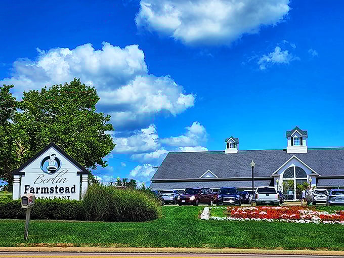 Blue skies frame Berlin Farmstead's picturesque setting. Your diet plan doesn't stand a chance against this place!