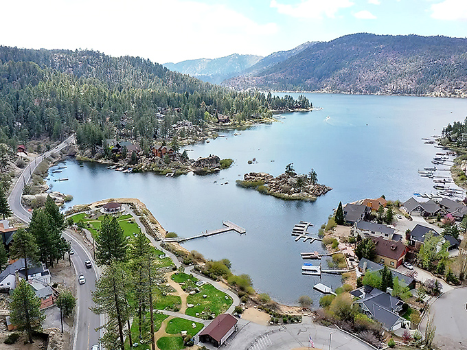 The heart of Big Bear welcomes visitors with mountain-town charm and the promise of alpine adventures.