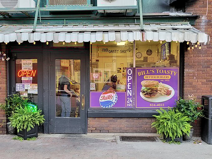 That vintage storefront at Bill's Toasty Shop isn't just charming&mdash;it's a time portal to when burgers were simple, honest, and absolutely perfect.