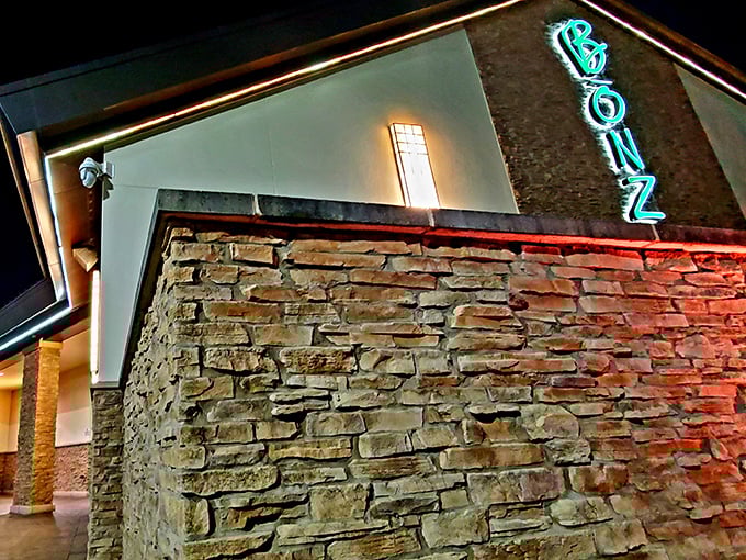 Stone and style create the perfect backdrop for serious beef and even better conversations.