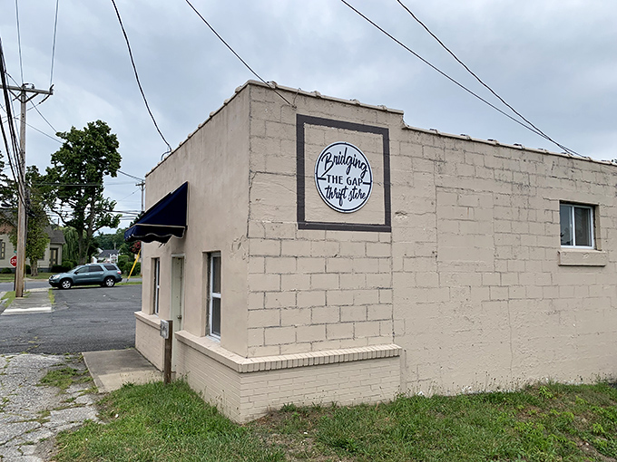 This small-but-mighty thrift shop proves you don't need fancy signage when your prices speak volumes.