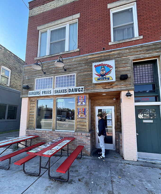 That red picnic table outside Hamburger Mikey isn't just seating&mdash;it's an invitation to join Muskegon's most delicious community gathering.