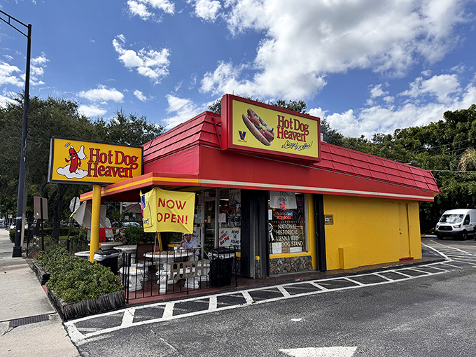 Classic roadside architecture meets modern appetites - this is how hot dog stands should look and taste.