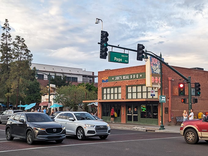 The corner location makes Joe's impossible to miss, much like the smoke ring on their perfectly crafted ribs.