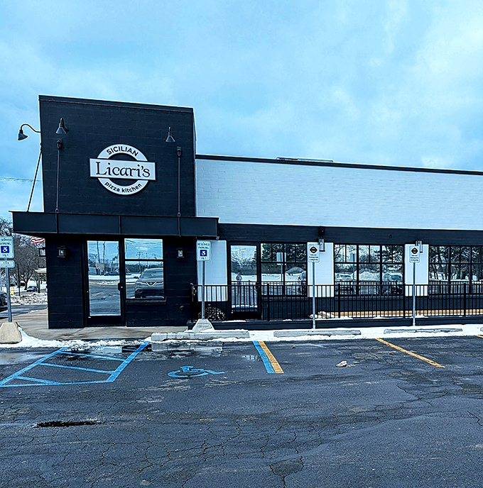 Licari's contemporary black and white design might look upscale, but the pizza inside speaks the universal language of deliciousness.