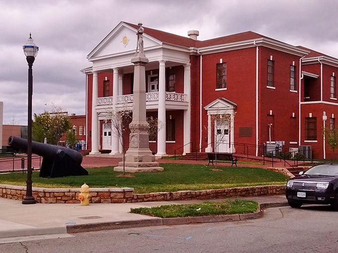 Martinsville's historic buildings have weathered decades with grace. That red brick courthouse looks like it means business!