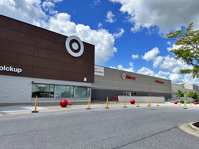 A bright afternoon in Maryland City, where convenience meets calm skies &mdash; the newly remodeled Target stands ready for drive-up pickups, quick errands, and those unexpected shopping sprees we all know too well.