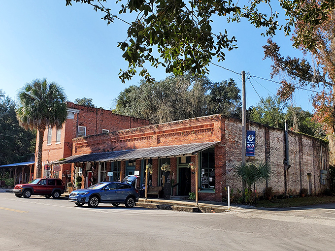 Time-weathered brick buildings stand guard over Florida's antique capital, where history lives in every storefront.