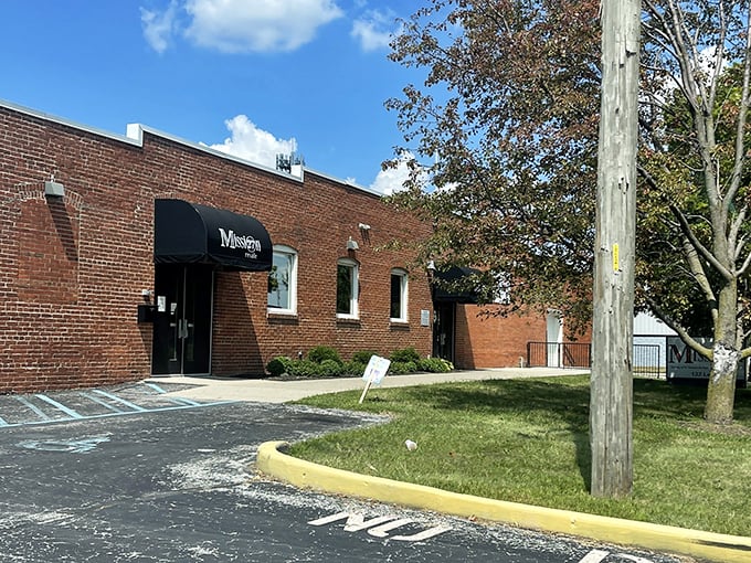 This tidy brick building looks more like a boutique than a thrift store – delightfully deceiving!