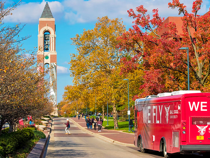 Ball State University in Muncie brings big opportunities without the big-city cost. Education, ambition, and fall colors&mdash;all on a budget your Social Security check can respect!