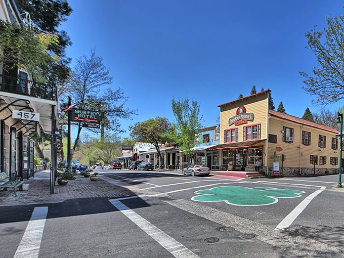 Murphys' Main Street invites you to stroll past historic storefronts and imagine the town's golden past.
