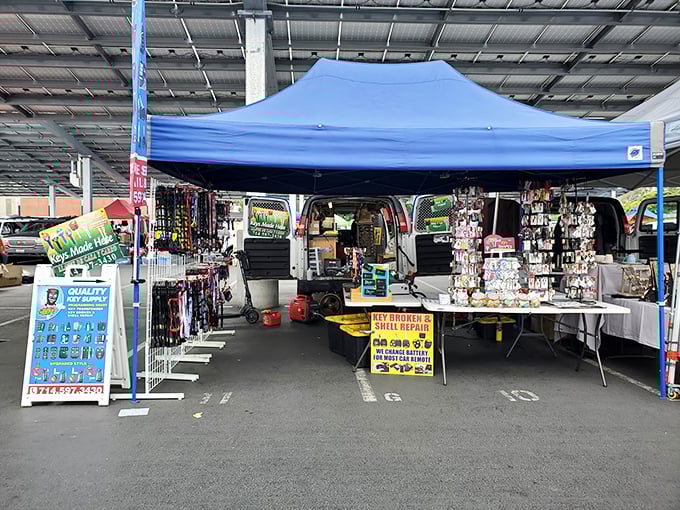Need keys? Tools? Kitchen gadgets? This vendor at Orange Coast College could restock your junk drawer for the price of one fancy coffee.