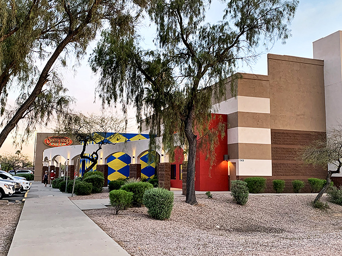 The colorful, eye-catching facade of Organ Stop Pizza stands out like the first note of a favorite song in Mesa's restaurant scene.