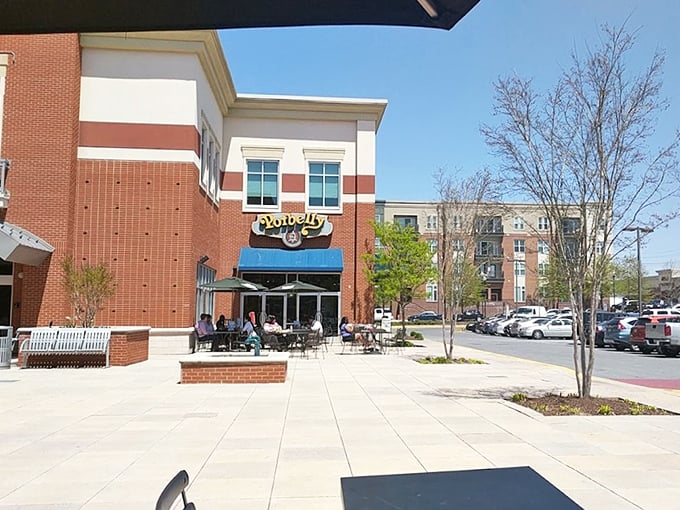 Comfort food with a view. This Potbelly location turns lunch into an experience worth leaving the office for.