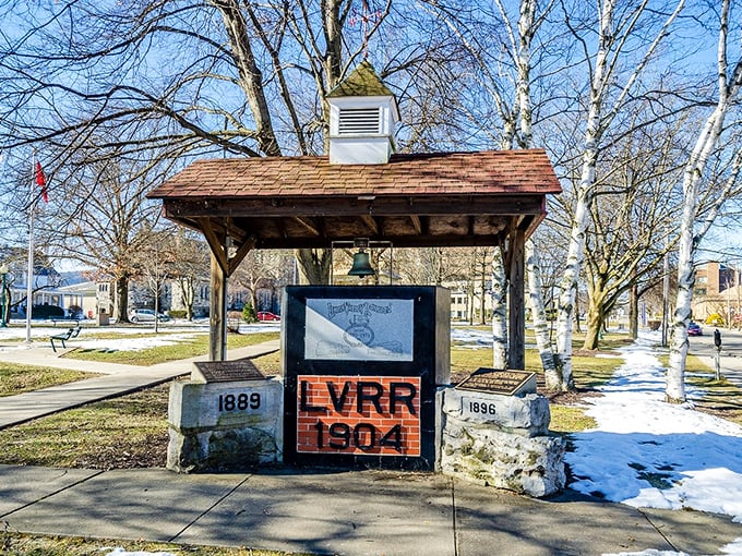 This small-town intersection in Sayre might not have traffic jams, but it's congested with charm and neighborly greetings. 