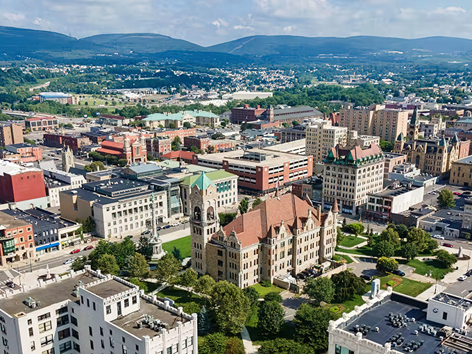 The Electric City's architectural character shines through in this view of Scranton's historic downtown core.