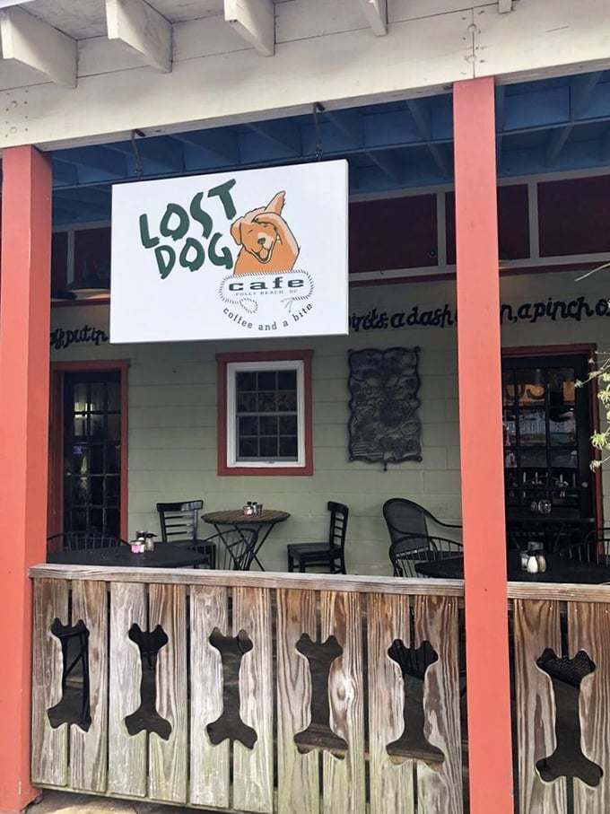 That playful sign promises "coffee and a bite"&mdash;an understatement for some of Folly Beach's most crave-worthy breakfast creations.