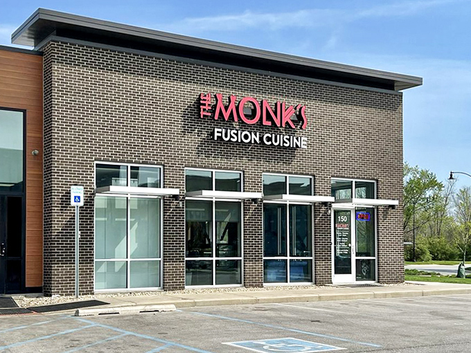 Carmel's contemporary feast spot! The Monk's clean lines and minimalist design set the stage for a buffet experience that's anything but basic.