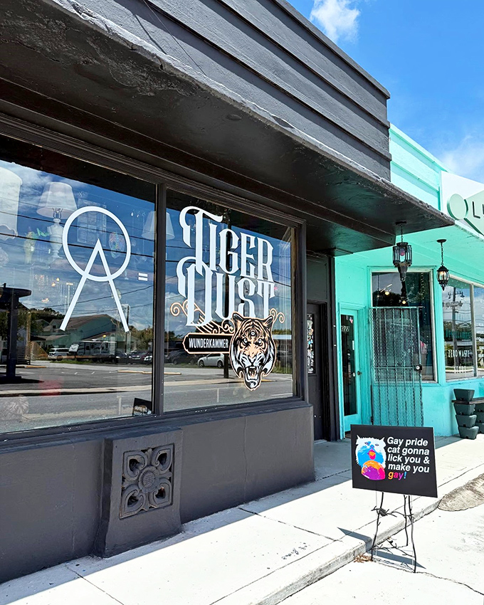 Behind these windows lie treasures that would make Wednesday Addams smile. Tiger Dust brings vintage oddity shopping to sunny Tampa.