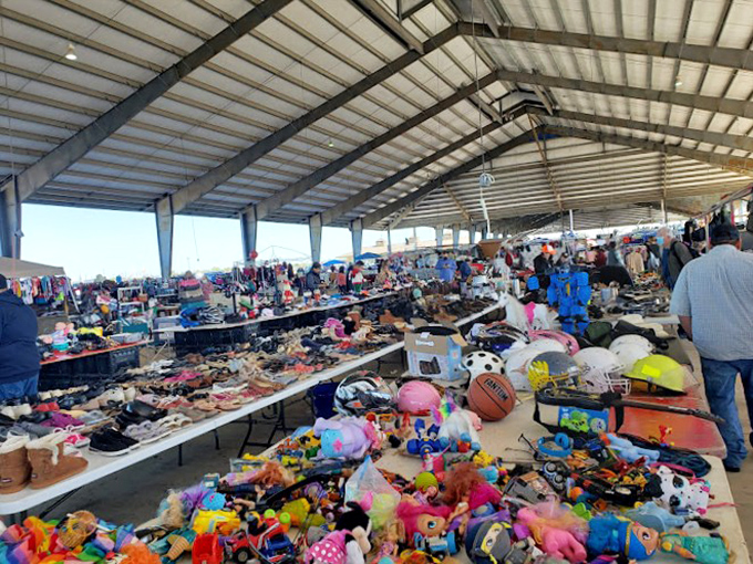 Hat heaven or hat purgatory? This cowboy collection at Traders Village proves everything really is bigger in Texas, including headwear options.