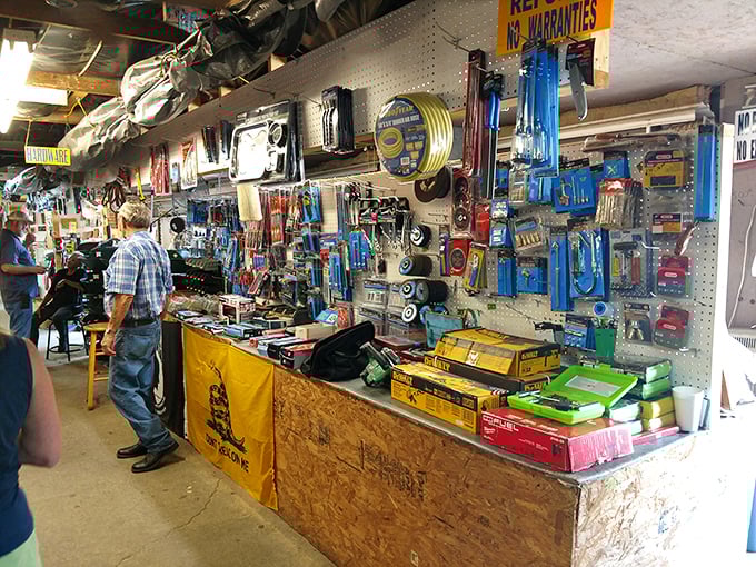 Hardware heaven! This tool display at West Georgia Flea Market would make Tim Allen grunt with approval.