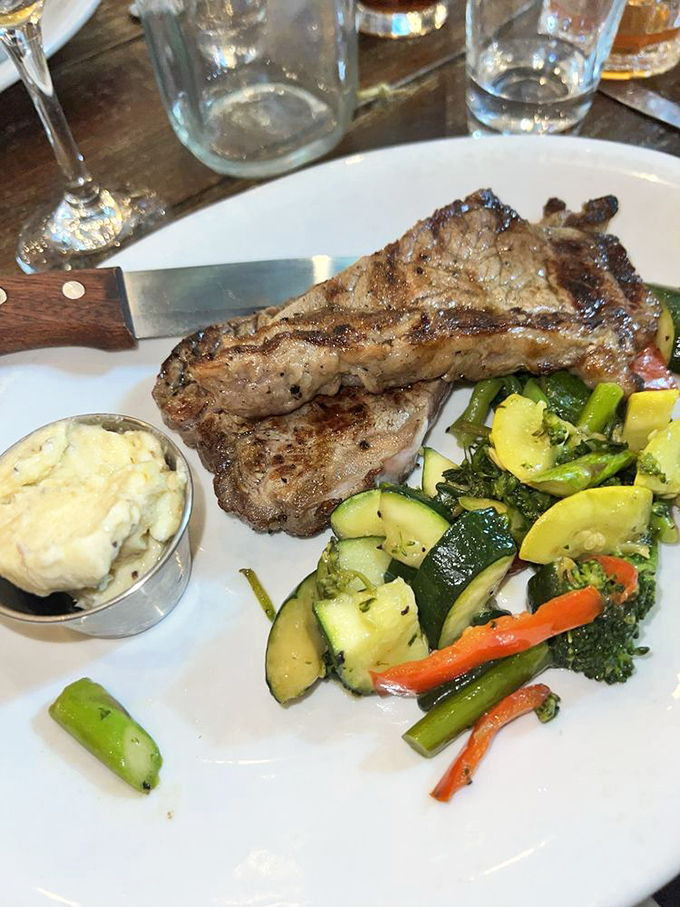 This steak doesn't need a sales pitch&mdash;just a sharp knife. The perfect char tells you everything about the kitchen's mastery of fire.