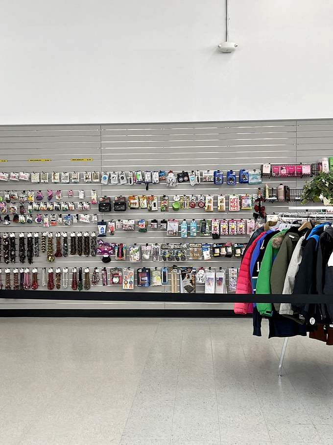 Accessories galore! This wall of possibilities proves that statement pieces don't require statement-sized withdrawals from your bank account.