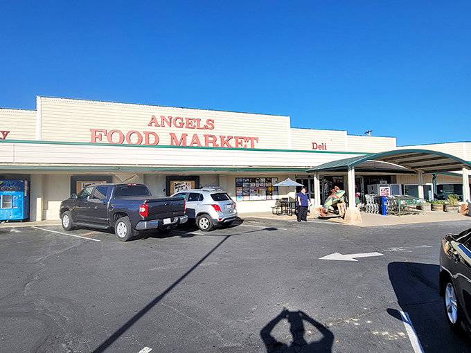 Angels Food Market&mdash;where the pun is intended and the deli sandwiches are worth driving from San Francisco for.