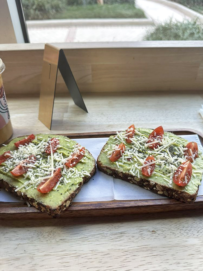 Avocado toast gets the Florida treatment with fresh tomatoes and a sprinkle of cheese &ndash; breakfast's answer to the housing crisis never looked so good.