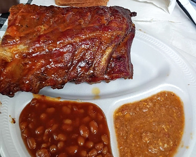 Ribs with a bark so beautiful it deserves its own exhibition, glistening with a sauce that walks the perfect line between sweet and tangy.