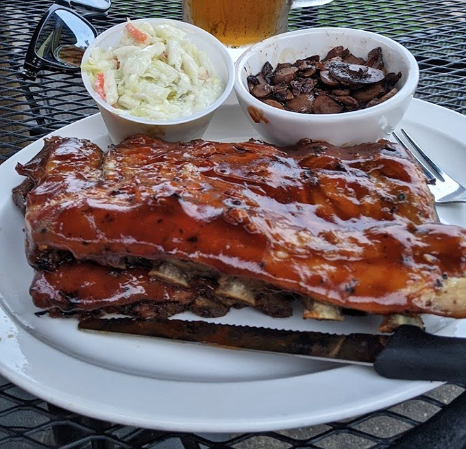 These ribs fall off the bone like they're auditioning for a tender meat commercial.