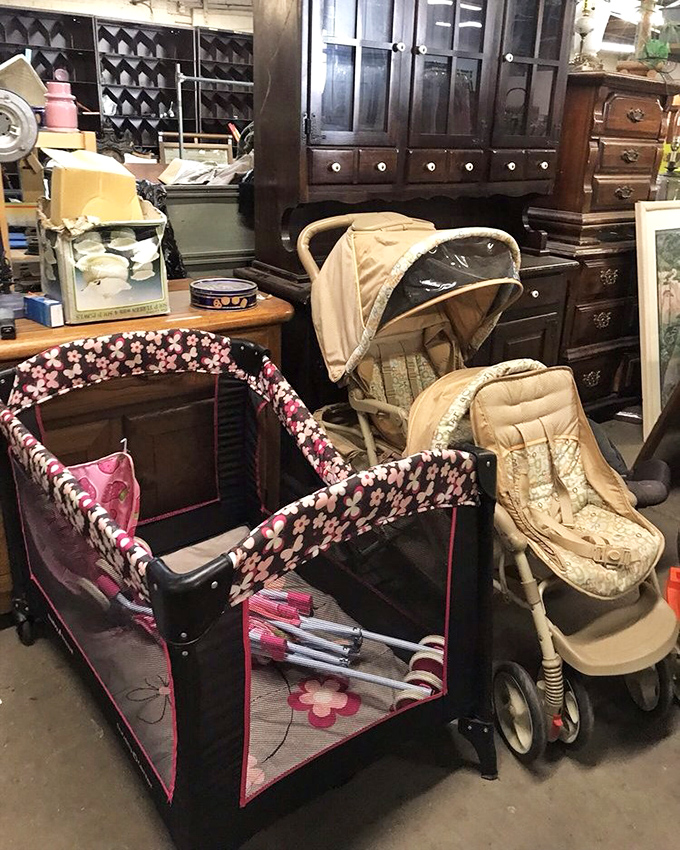 Baby gear galore! From playpen to stroller, everything a little one needs without the first-time parent sticker shock.