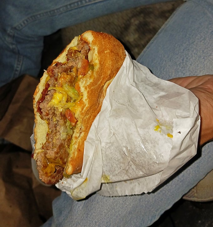 Not just a bacon cheeseburger, but a hand-held masterpiece where the melted cheese and crispy bacon create the perfect savory symphony.