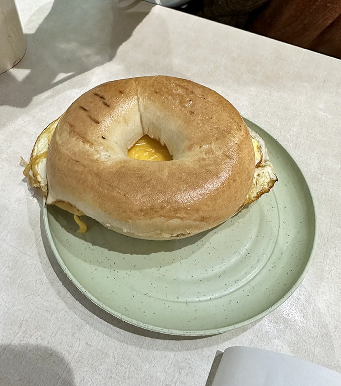 Even the humble bagel sandwich gets the royal treatment here, proving that sometimes the simplest breakfast pleasures are the most satisfying.