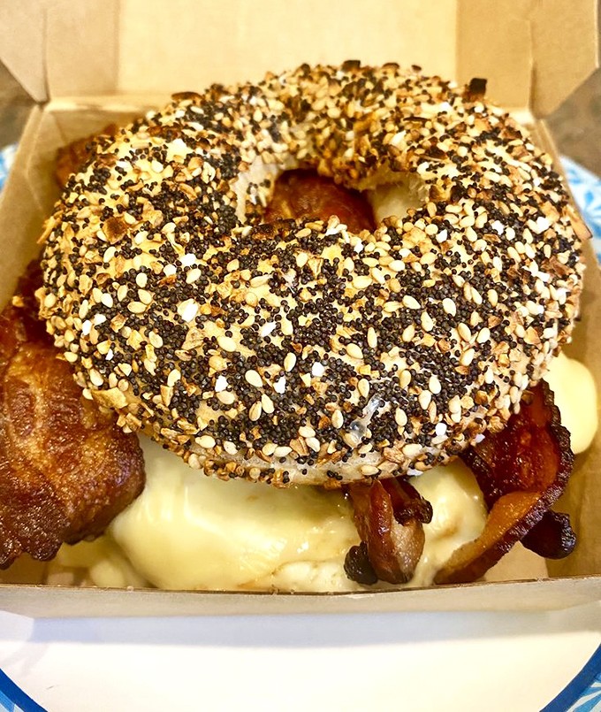 When bacon meets bagel perfection, beautiful things happen in delicious ways every time.