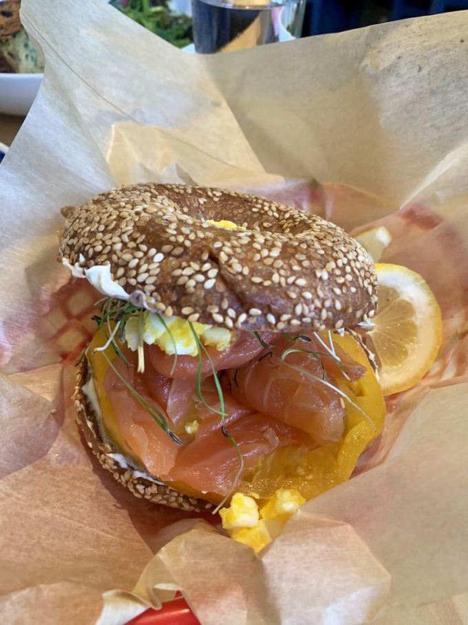 The bagel sandwich that launched a thousand road trips&mdash;smoked salmon, cream cheese, and those little sprouts that make you feel virtuous while indulging.