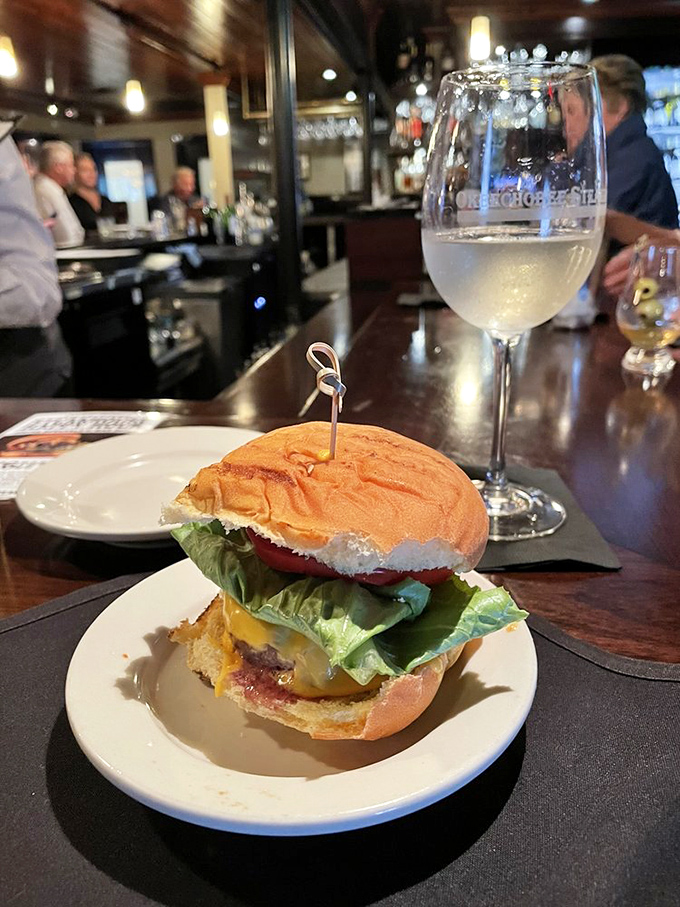 Sometimes the best steakhouse burger is the one nobody talks about &ndash; this beauty's keeping secrets.