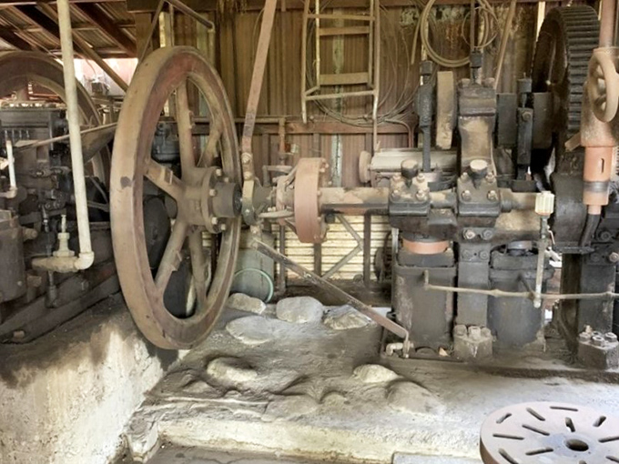 Industrial poetry in motion&mdash;vintage machinery preserved as functional art. This isn't just decoration; it's American ingenuity frozen in time.