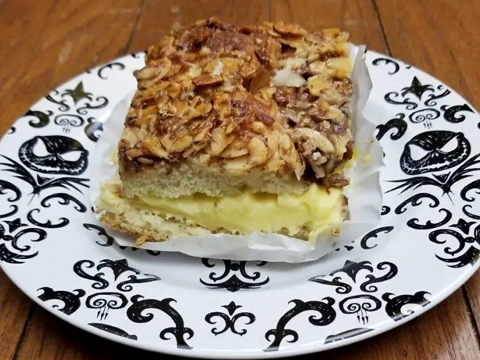 Bee sting cake showcases the delicate artistry of traditional German baking at its most tempting peak.