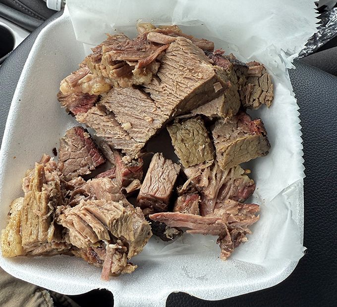 Brisket that doesn't need Instagram filters&mdash;just look at that perfect pink smoke ring and bark that took hours to develop.