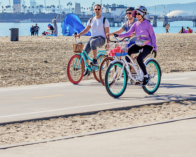 Beach cruisers: the official transportation of serious antiquers who know the best vintage finds require stylish transportation between shops.