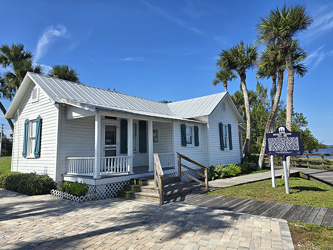 The historic Bensen House stands as a charming reminder of old Florida. This white clapboard cottage tells stories of pioneer life before air conditioning was life's greatest luxury.