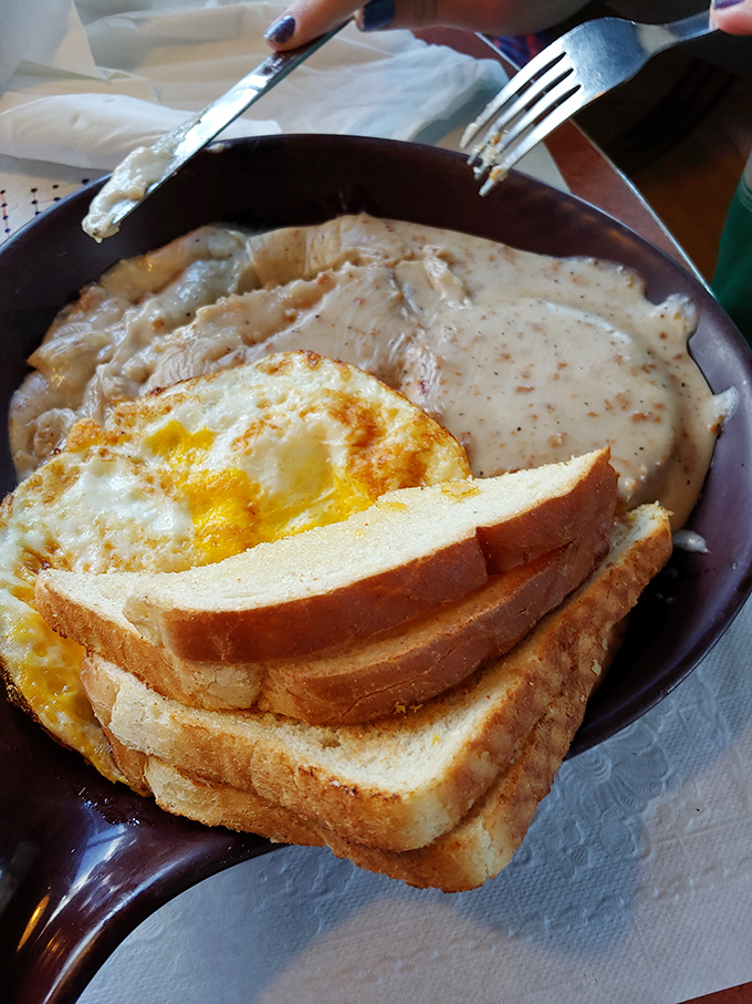 Biscuits and gravy: the breakfast that hugs you from the inside. This hearty plate demonstrates why some comfort foods never need reinvention.