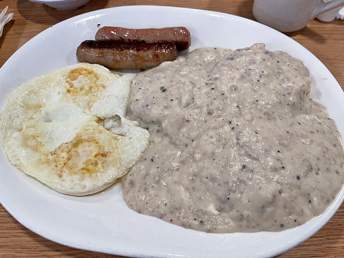 Biscuits and gravy: the Southern comfort dish that's found its spiritual home in Temecula. That pepper-speckled gravy isn't just food&mdash;it's an experience.