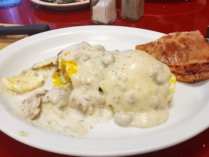 Biscuits and gravy: where Southern comfort meets Florida hospitality, creating a plate that's worth setting your alarm for.