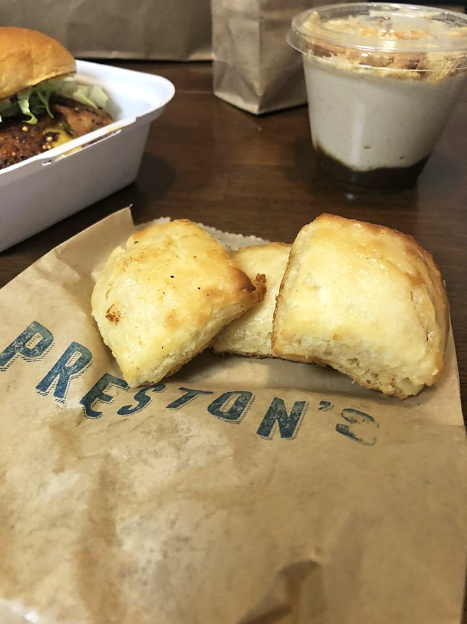 Fresh biscuits that would make your Southern grandmother nod in approval &ndash; buttery, flaky perfection that demands to be savored.